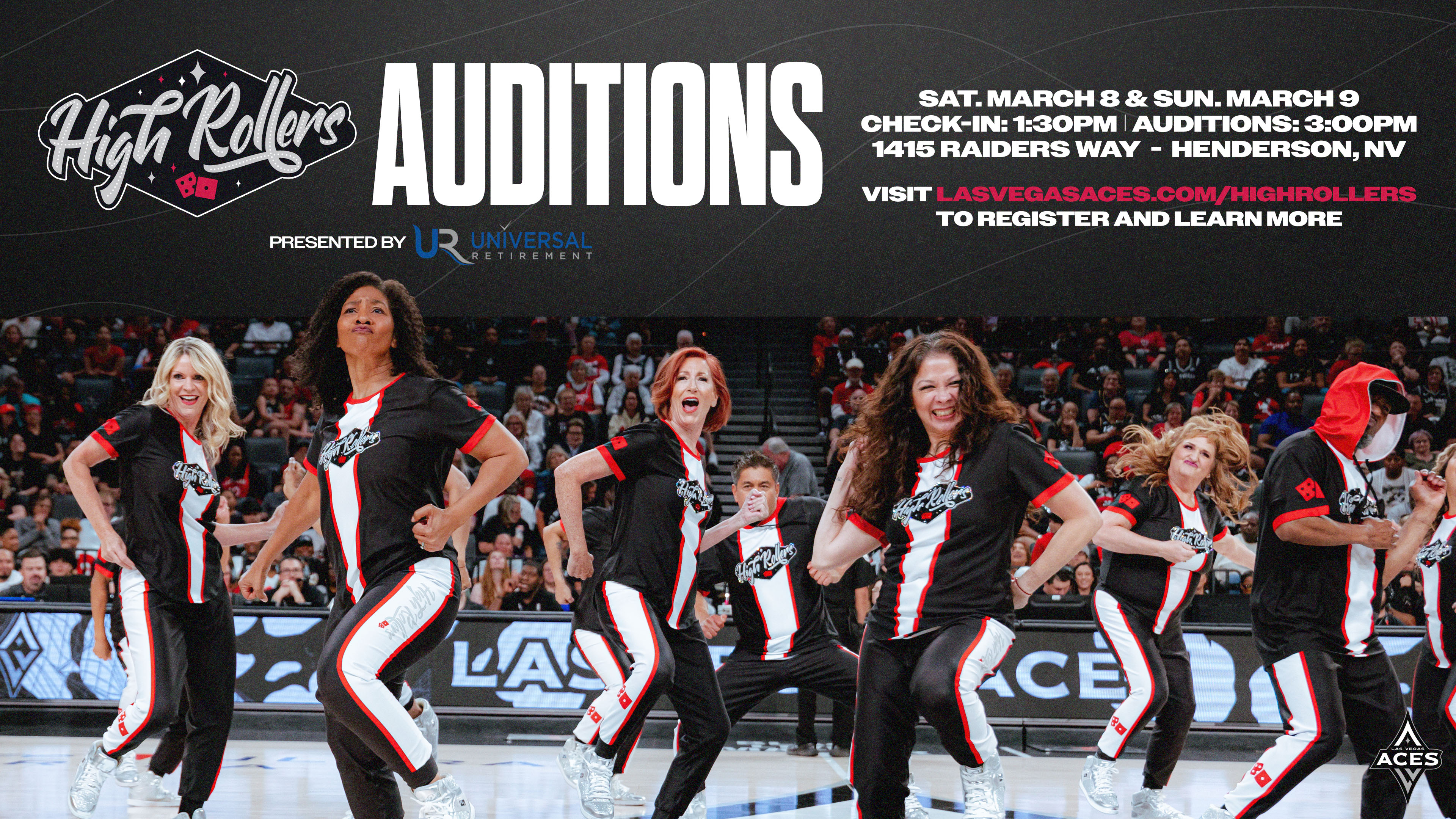 Thank you for your interest in the Las Vegas Aces High Rollers Auditions!